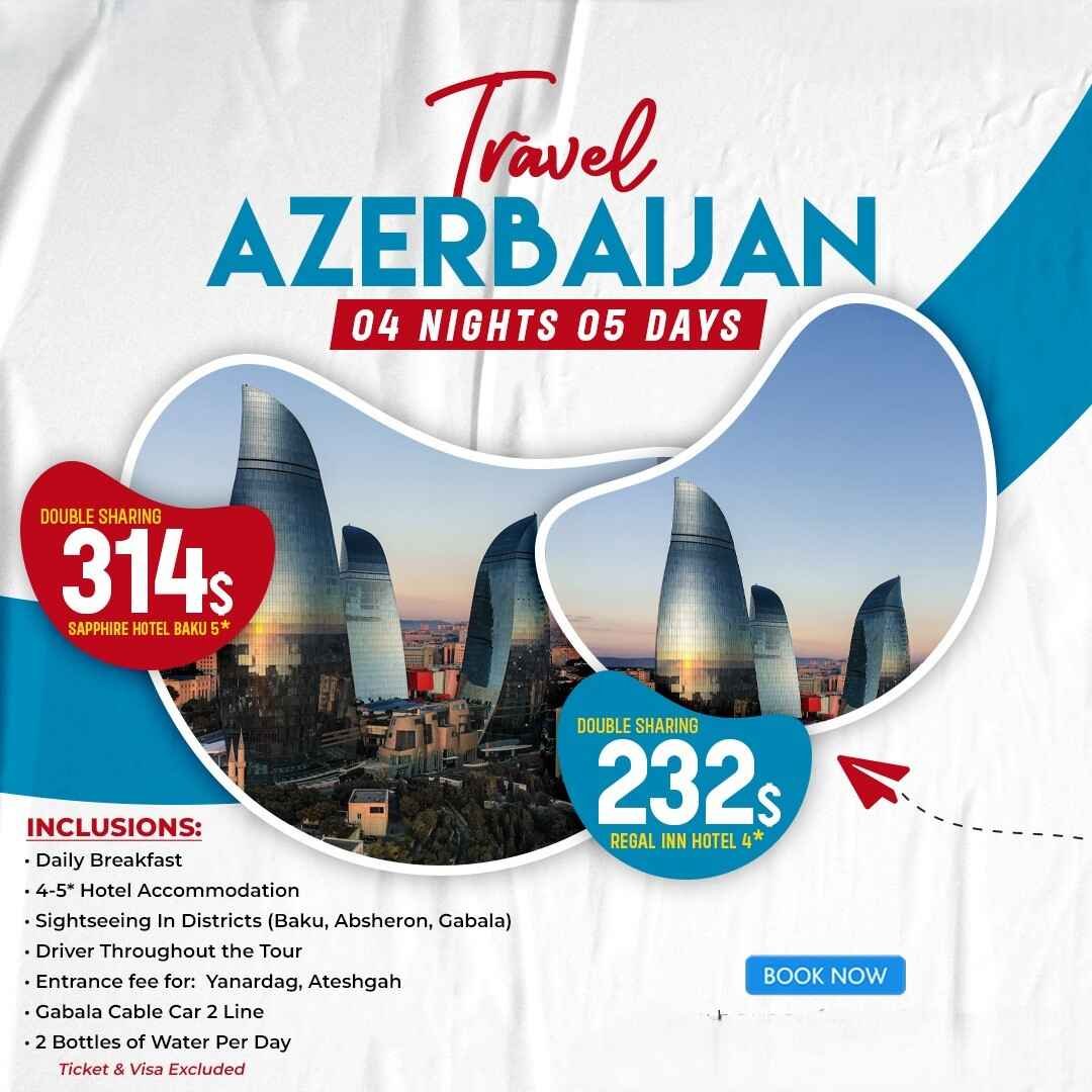 5 Days Baku Tour package from Pakistan 10% off